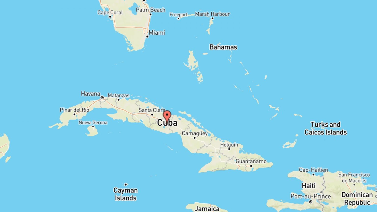 Mappa Cuba (America centrale) interattiva e cartina geografica