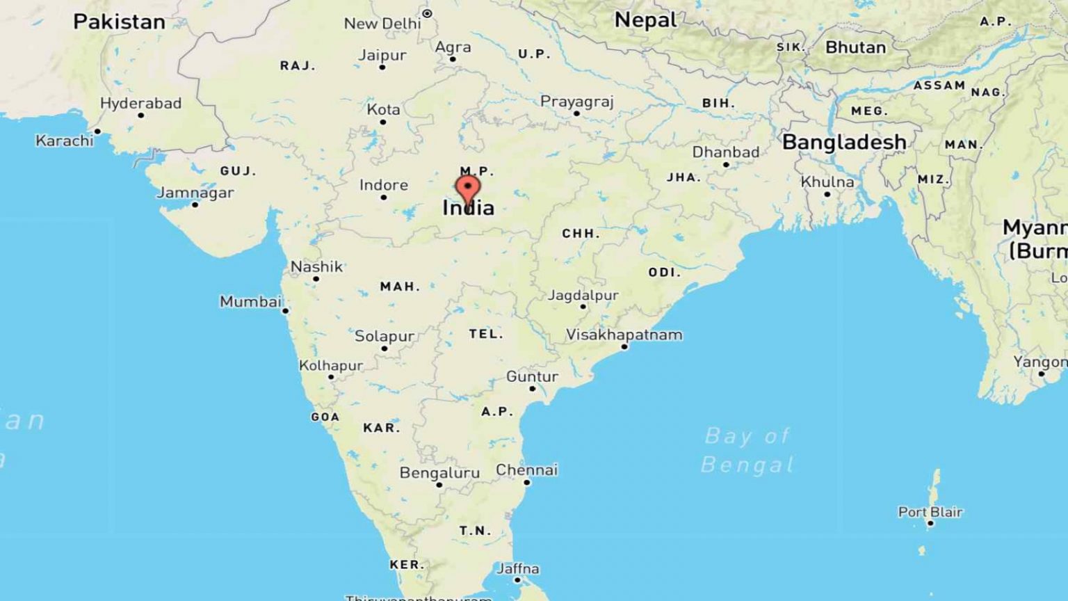 Mappa India (Asia meridionale) interattiva e cartina geografica