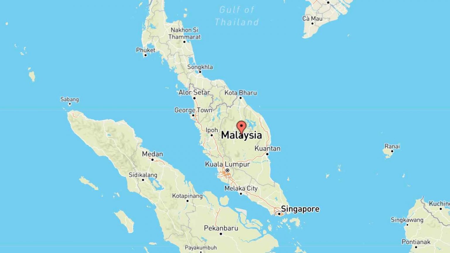 Mappa Malesia (Sud-est asiatico) interattiva e cartina geografica