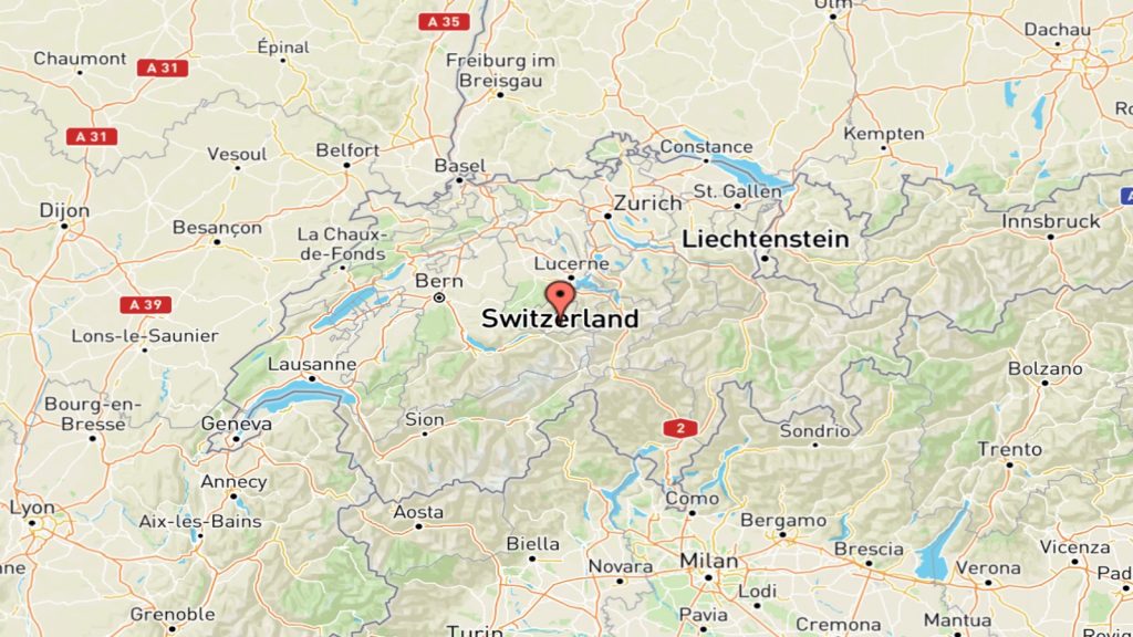 Mappa Svizzera (Europa occidentale) interattiva e cartina geografica