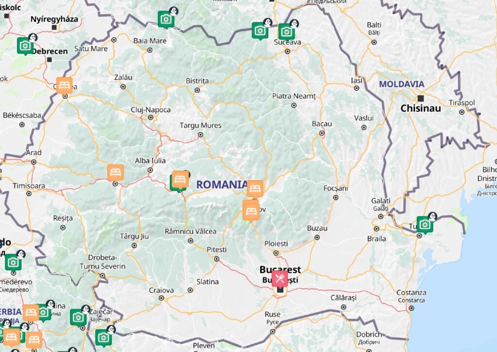 Mappa Romania (Europa orientale) interattiva e cartina geografica